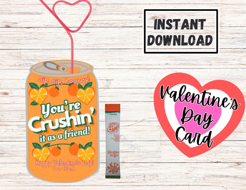 Valentine's Gift Tag/printable/instant Download/valentine's Day/crush ...