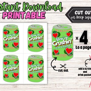 Valentine's Gift Tag/printable/instant Download/valentine's Day/crush ...