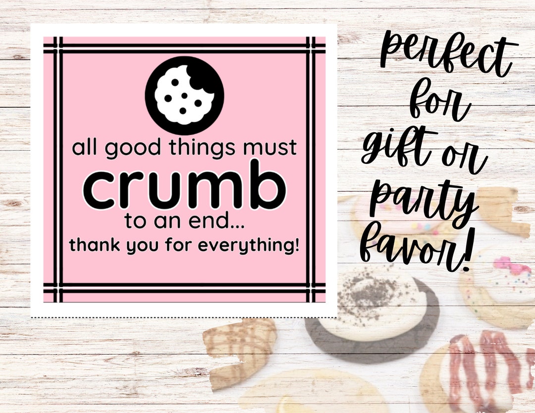Crumbl Cookies Tag/printable/cookie Tag/instant Download/gift/crumbl ...