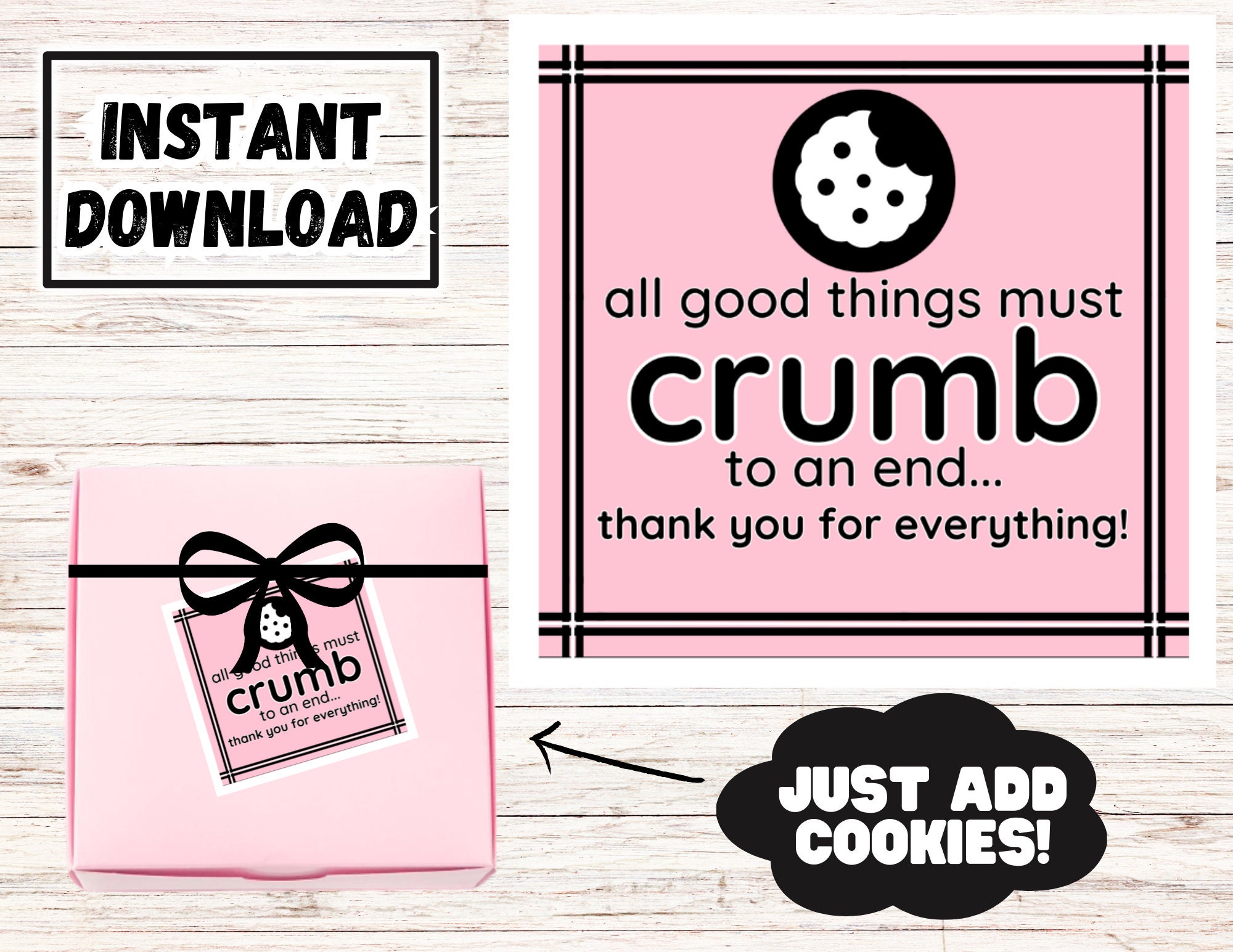 Crumbl Cookies Tag/printable/cookie Tag/instant Download/gift/crumbl ...
