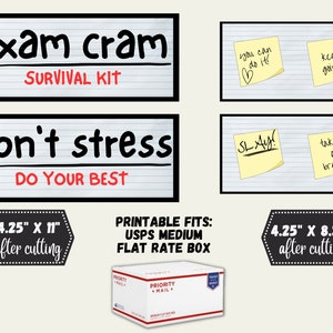 Final Exam Care Package Flaps/ Don't Stress/exam Cram/ Instant Download ...