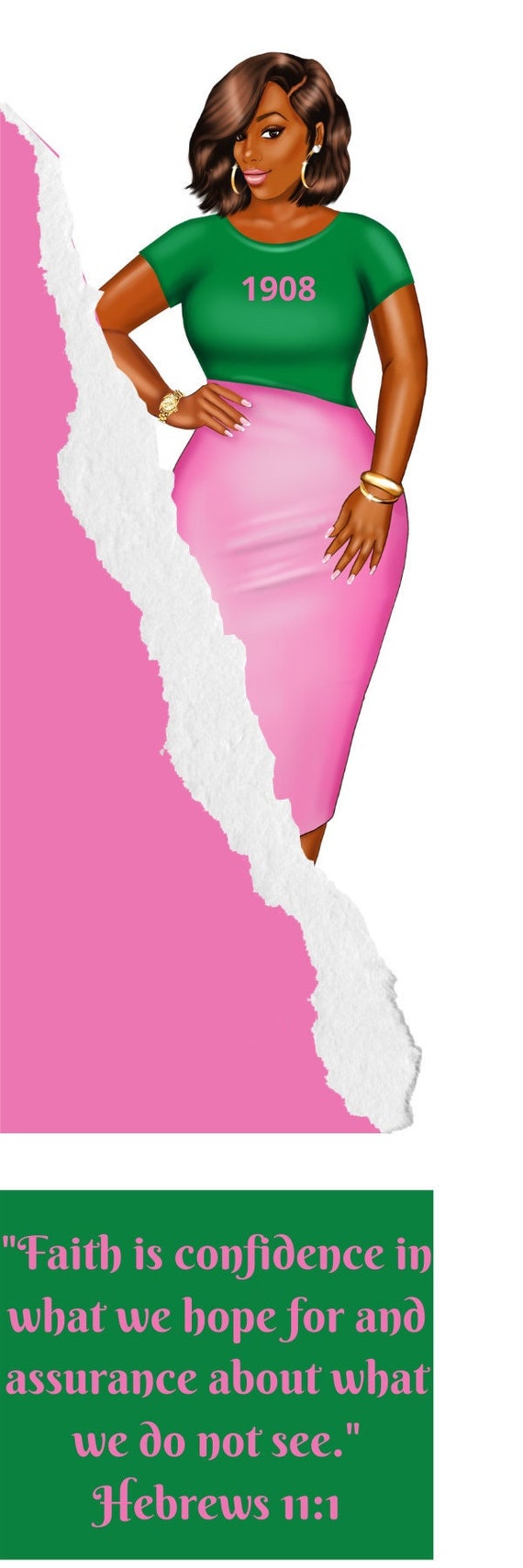 1 Set of 3 AKA Sorority Inspired Bookmarks. Physical Product - Etsy