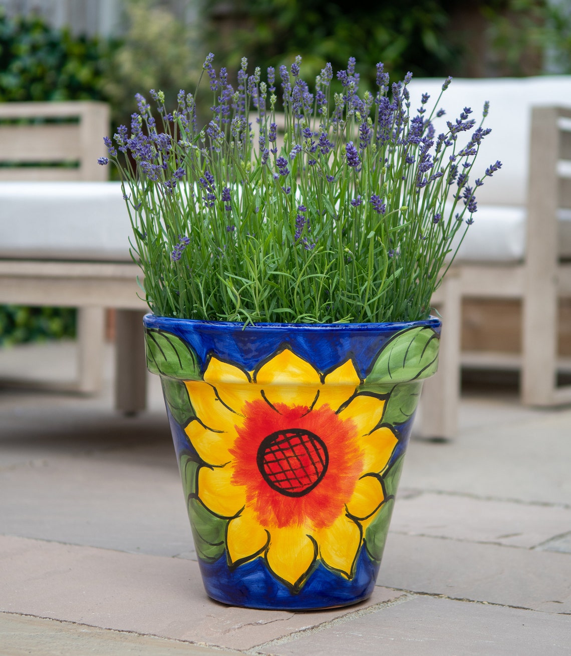 Sunshine Ceramica Sunflower Design Pot Planter for outdoor or | Etsy