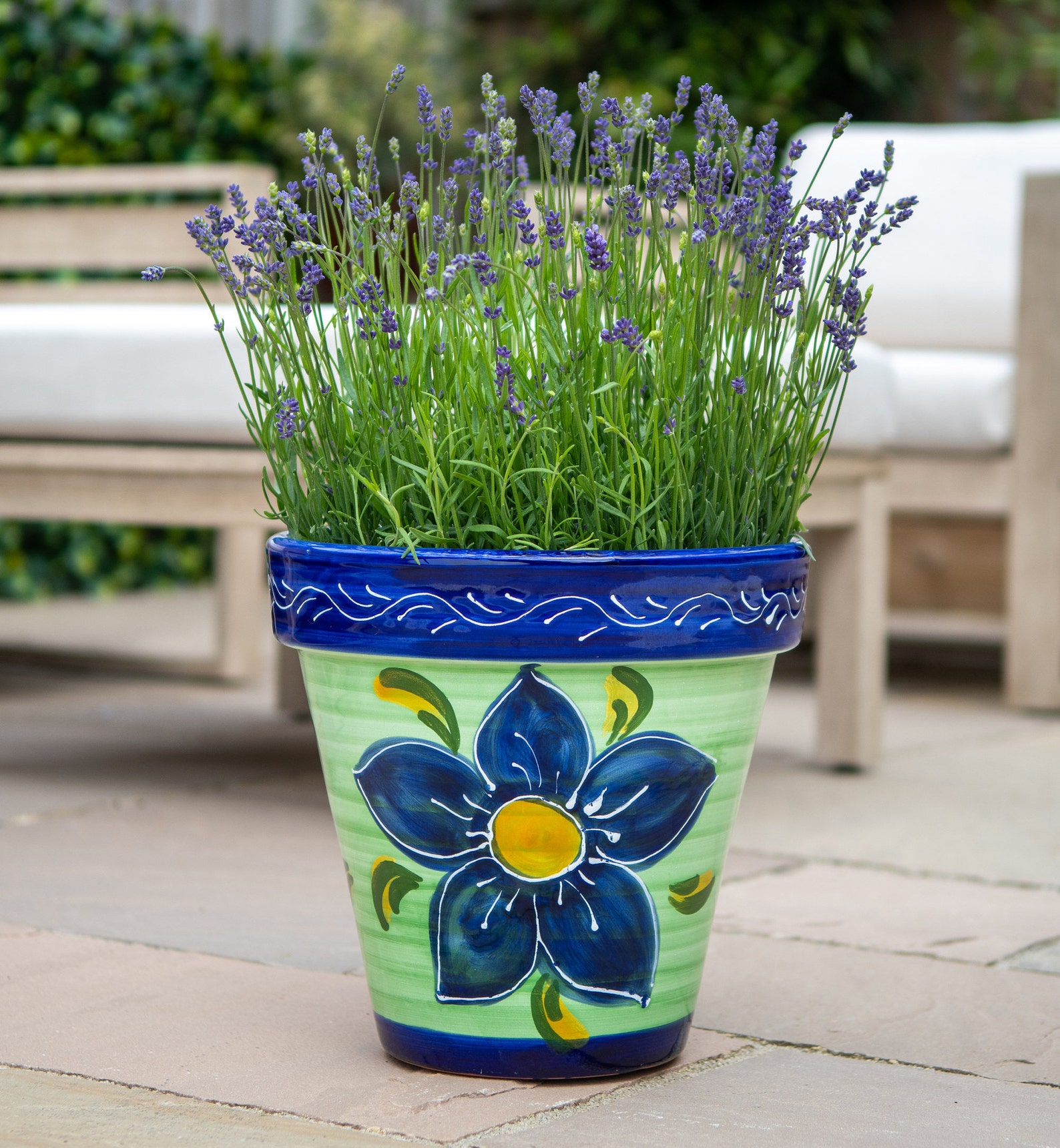 Sunshine Ceramica Verde Design Pot Planter for Outdoor or - Etsy