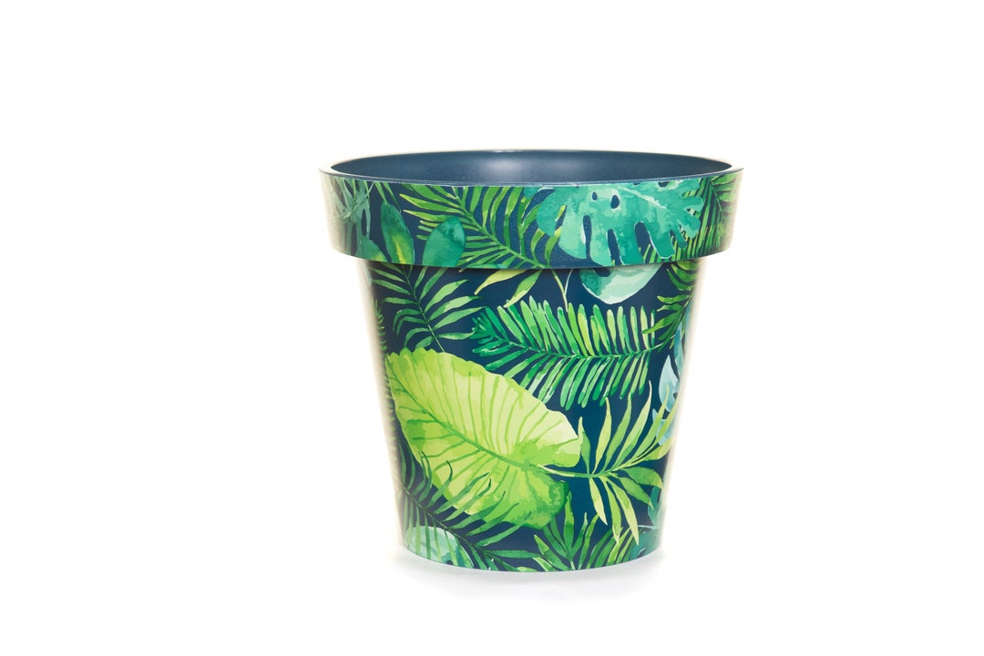 Lightweight Pot Planter - Zest Pot in Tropical Design - Etsy