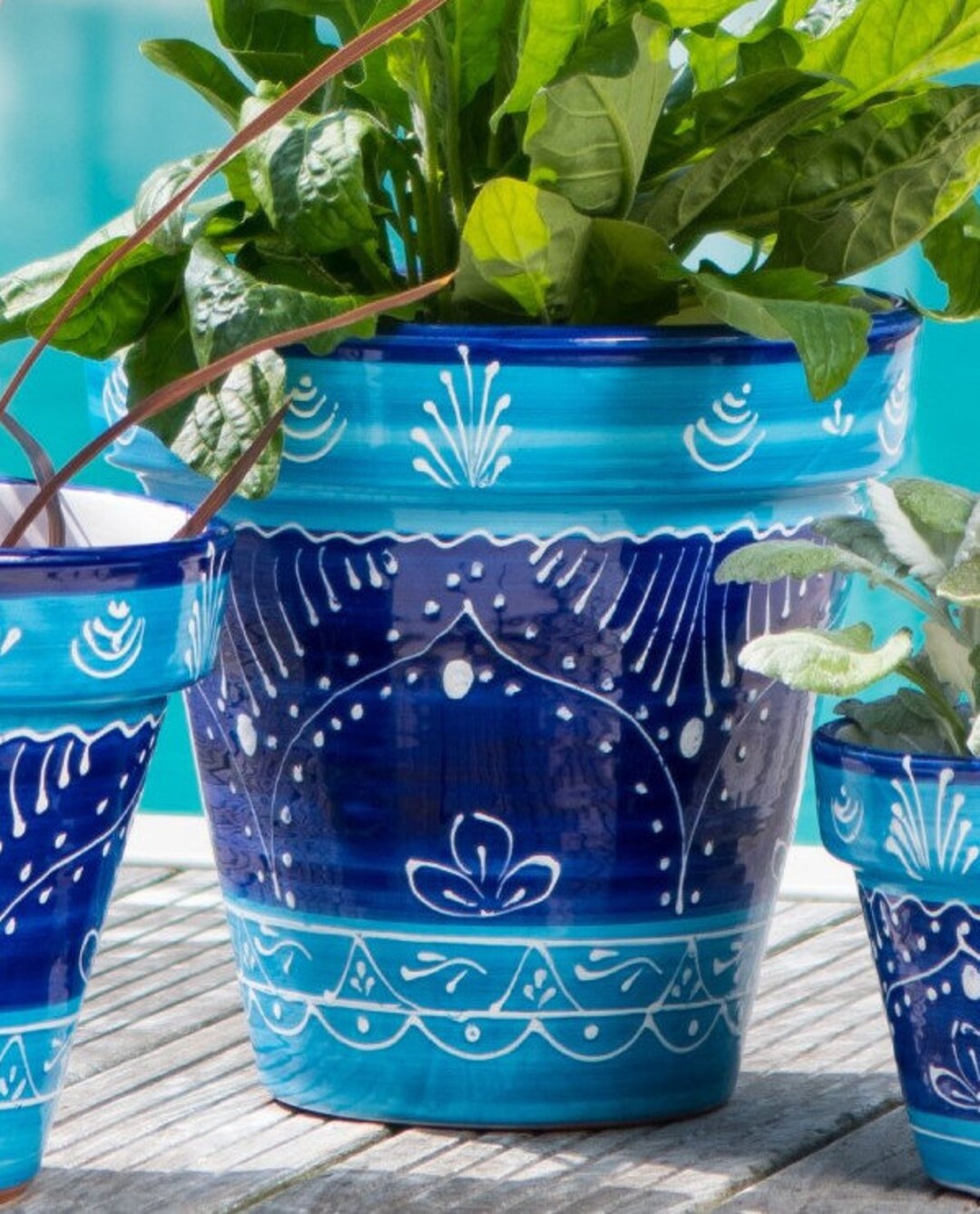 Sunshine Ceramica Cadiz Design Pot Planter for Outdoor or Indoor MADE ...