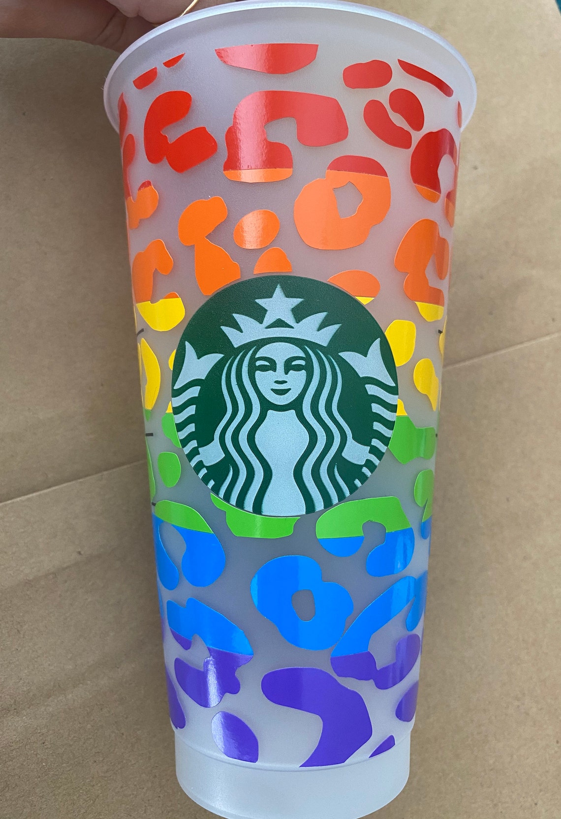 Rainbow Leopard Print Leopard Cup Pride Cup Leopard - Etsy