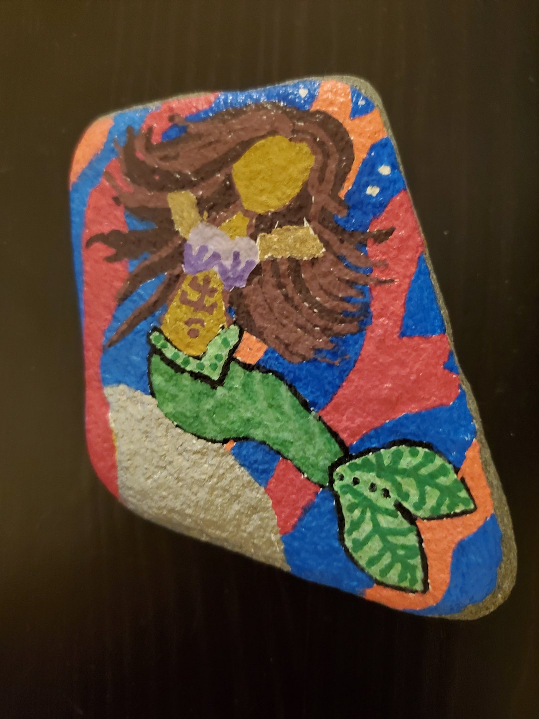 Mermaid- Hand Painted Rock - Etsy