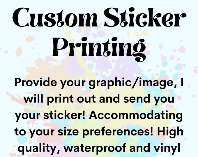 Custom Printed Sticker/stickers Custom Vinyl Stickers Sticker Producing ...
