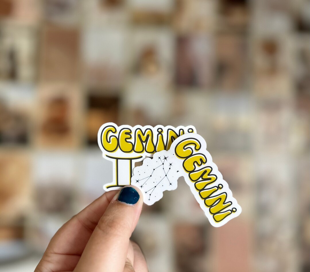 Gemini Sticker Gemini Star Sign Sticker Gemini Laptop Sticker Gemini ...
