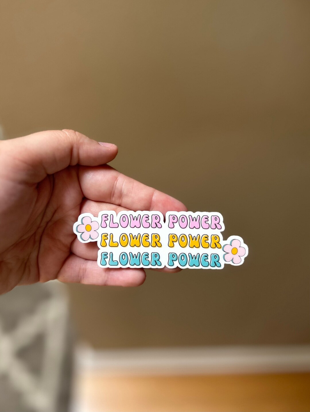 Flower Power Sticker | Flower Sticker | Retro Sticker | Retro Sticker ...