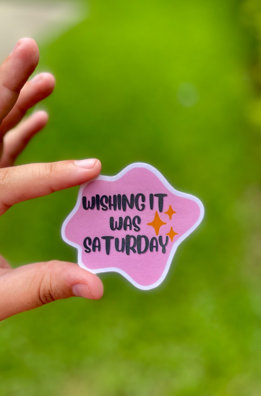 Cute Saturday Sticker- Pink Sticker - Etsy