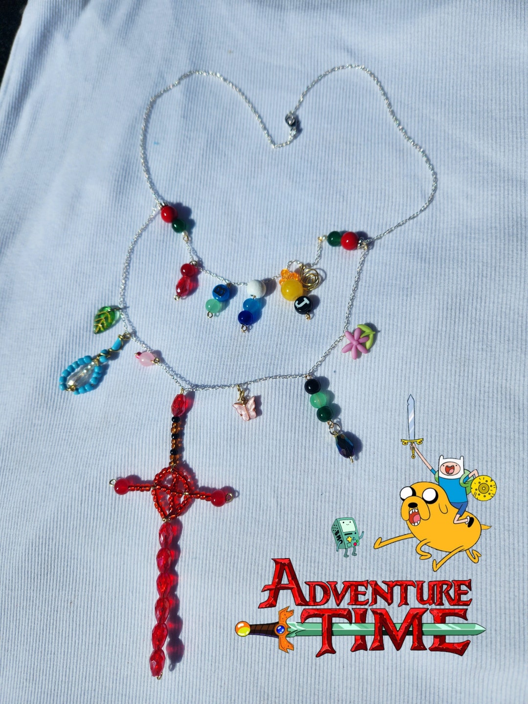 Free Shipping, Handmade Jewelry, Adventure Time, Cluster Necklace ...