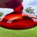 Blenko Style Ruby Red Amberina Glass Wine Decanter Flat Top Stopper MCM ...