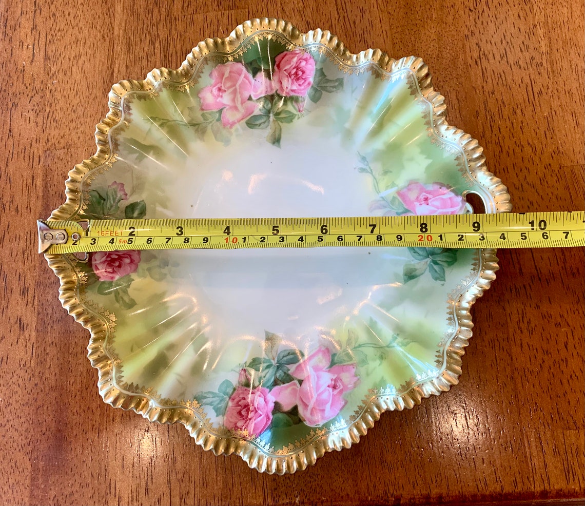 Antique RS PRUSSIA Mark Porcelain Ceramic Plate W/ 2 Handles 9 - Etsy