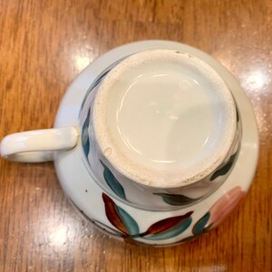 Vintage Blue Ridge Pottery Southern Camellia Cups Set of 9 RARE 1950's ...