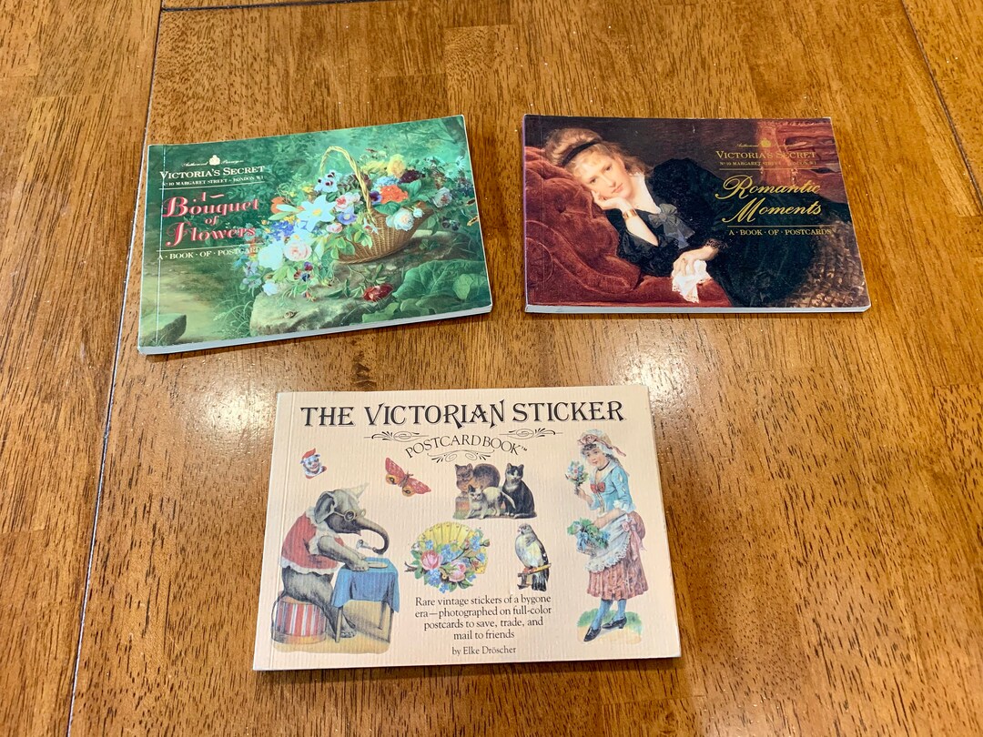 Victorian Impressionist Postcard Book Set of 3 Floral 51 Cards - Etsy