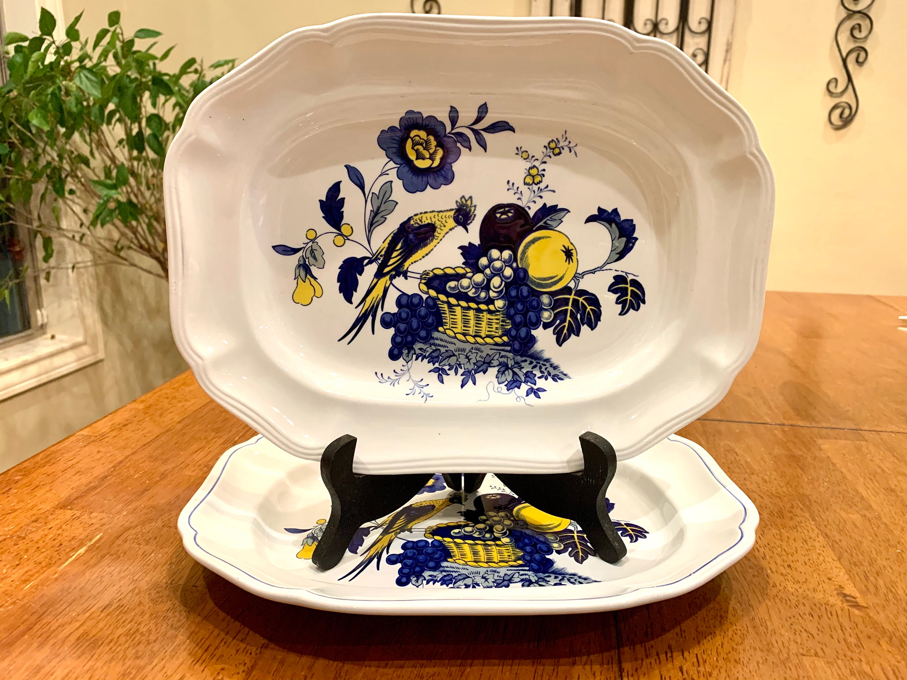Spode Blue Bird Platters 12-1/4 Set of 2 - Etsy