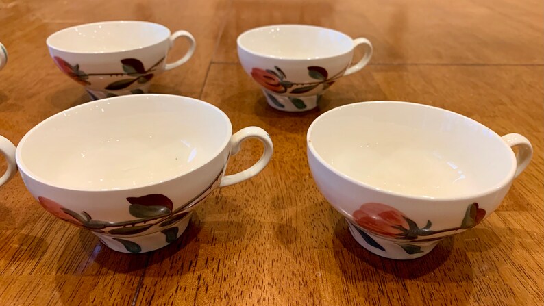 Vintage Blue Ridge Pottery Southern Camellia Cups Set of 9 - Etsy