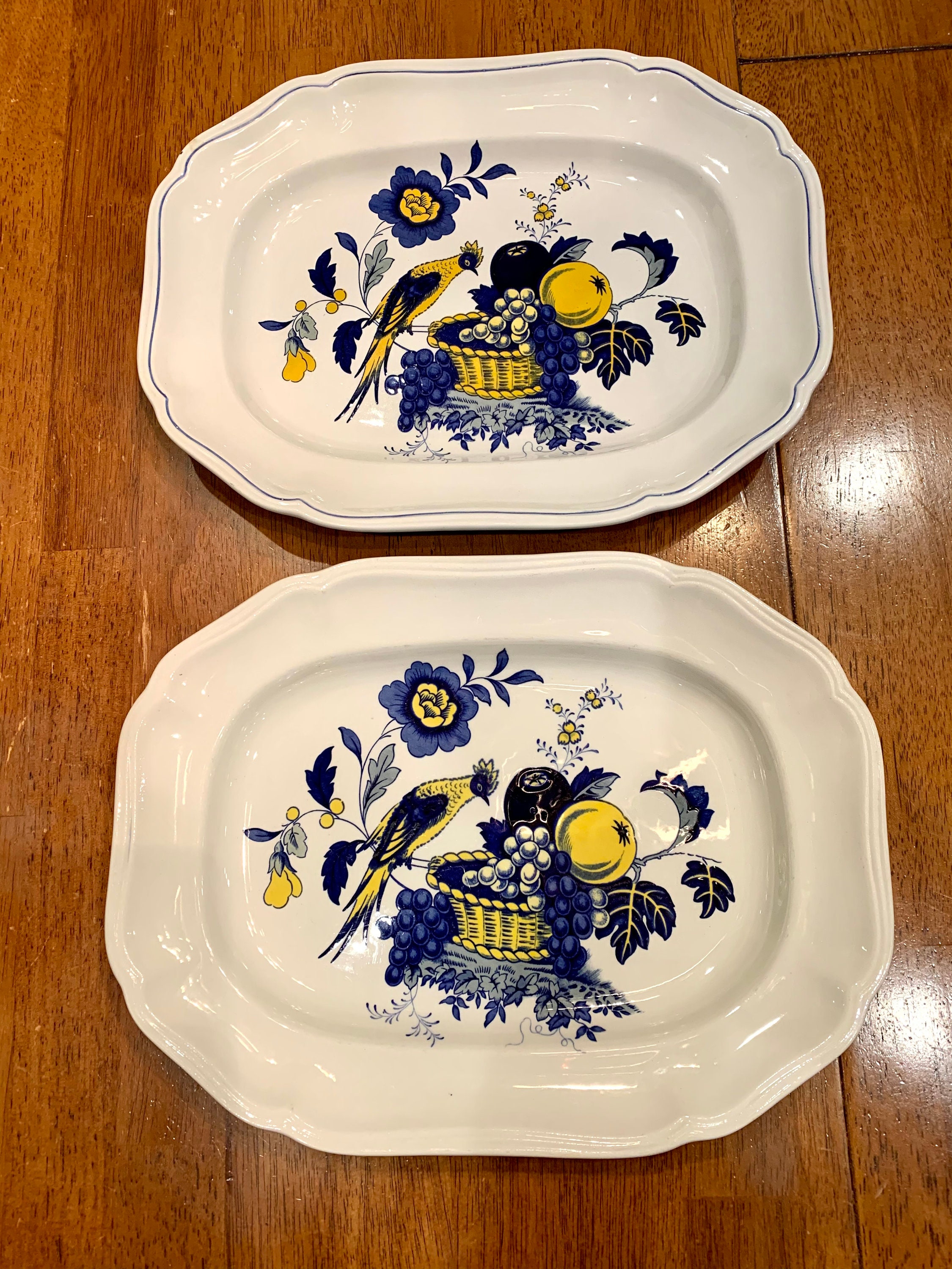 Spode Blue Bird Platters 12-1/4 Set of 2 - Etsy