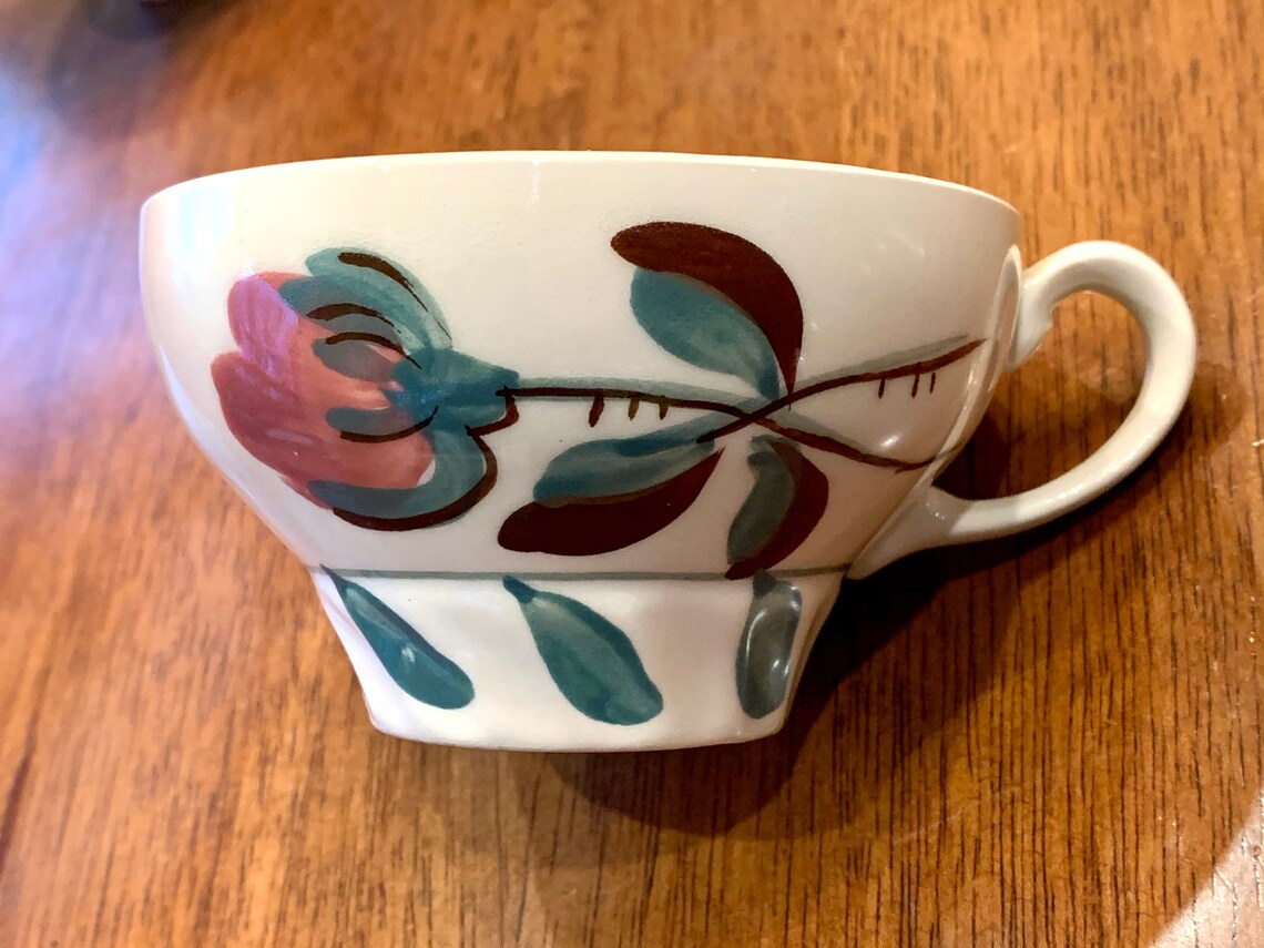 Vintage Blue Ridge Pottery Southern Camellia Cups Set of 9 - Etsy