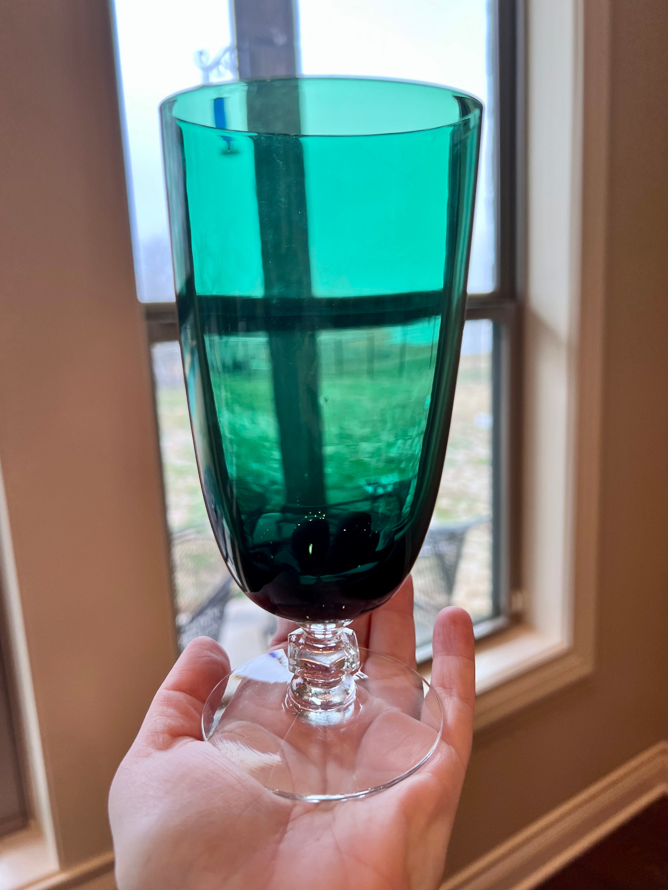 Vintage Tiffin Killarney Green Iced Tea Glass 17394 6 3/8 MCM Set of 2 ...