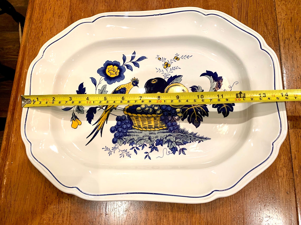 Spode Blue Bird Rectangular Platter 14 3/8 | Etsy