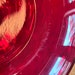 Blenko Style Ruby Red Amberina Glass Wine Decanter Flat Top Stopper MCM ...
