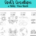 God's Creation Mini Coloring Bookmini Zine Genesis Creation Story for ...