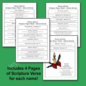 The Names of Jesus Paper Chain Craft | Christmas Decoration Doubles as ...