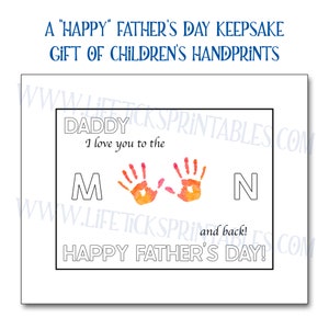 Father's Day Printable Fingerpaint & Coloring Activity | Instant ...
