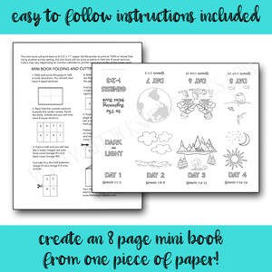 God's Creation Mini Coloring Book--mini Zine | Genesis Creation Story ...