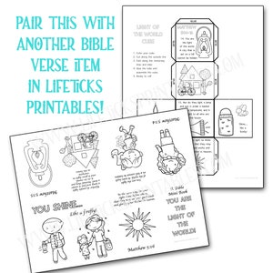 Light of the World Coloring Cube Craft: Sunday School Activity (PDF) - Etsy