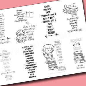 NIV Books of the Bible Mini Coloring Book- Mini Zine | A Bible Craft ...