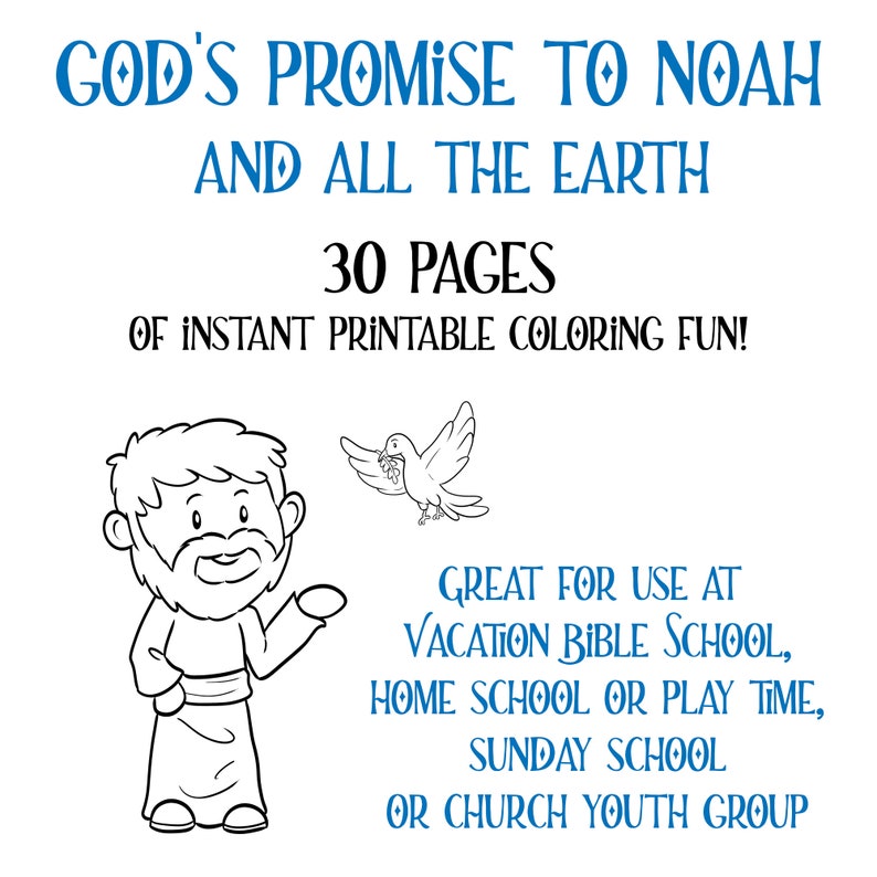 Noah's Ark Coloring Pages: God's Promise, Genesis Story (PDF Download ...