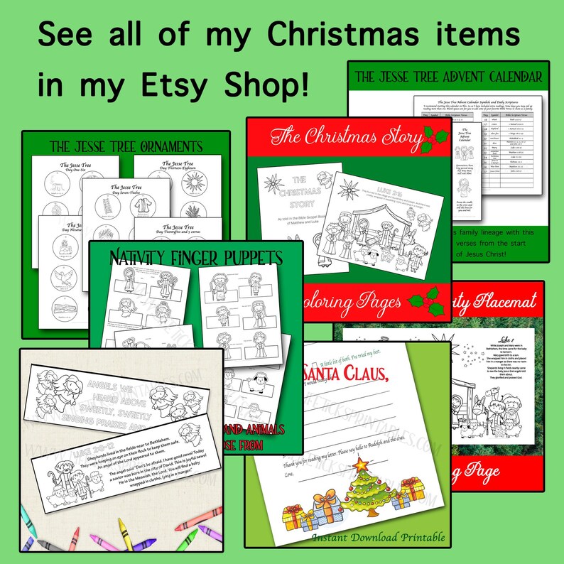 Christmas Nativity Story Mini Coloring Book (PDF Download) - Etsy