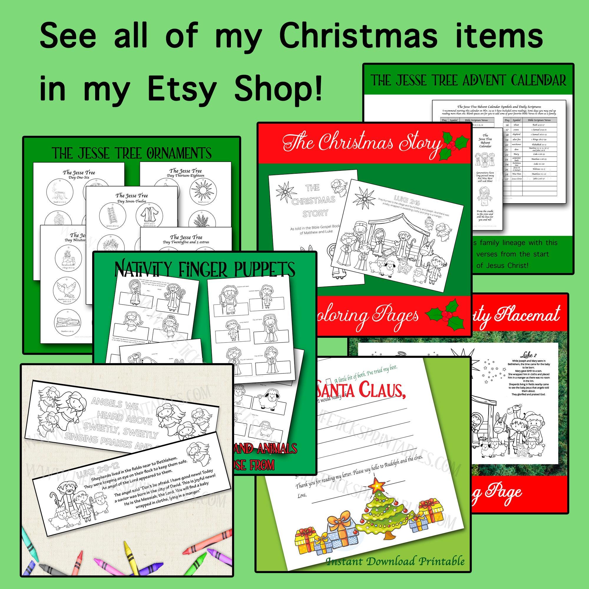 Christmas Nativity Story Mini Coloring Book (PDF Download) - Etsy