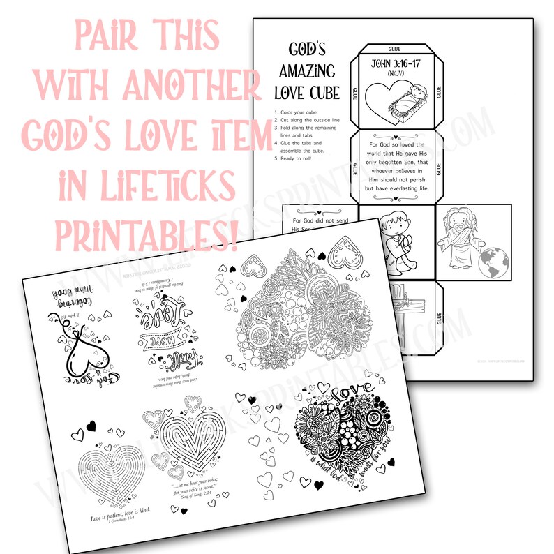 1 Corinthians 13:4-8 Cube Craft | Bible Love Verses | for Children of ...