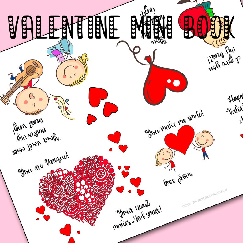 Valentine Mini Zine - Mini Book | A Colorful, Folding, Cutting Activity ...