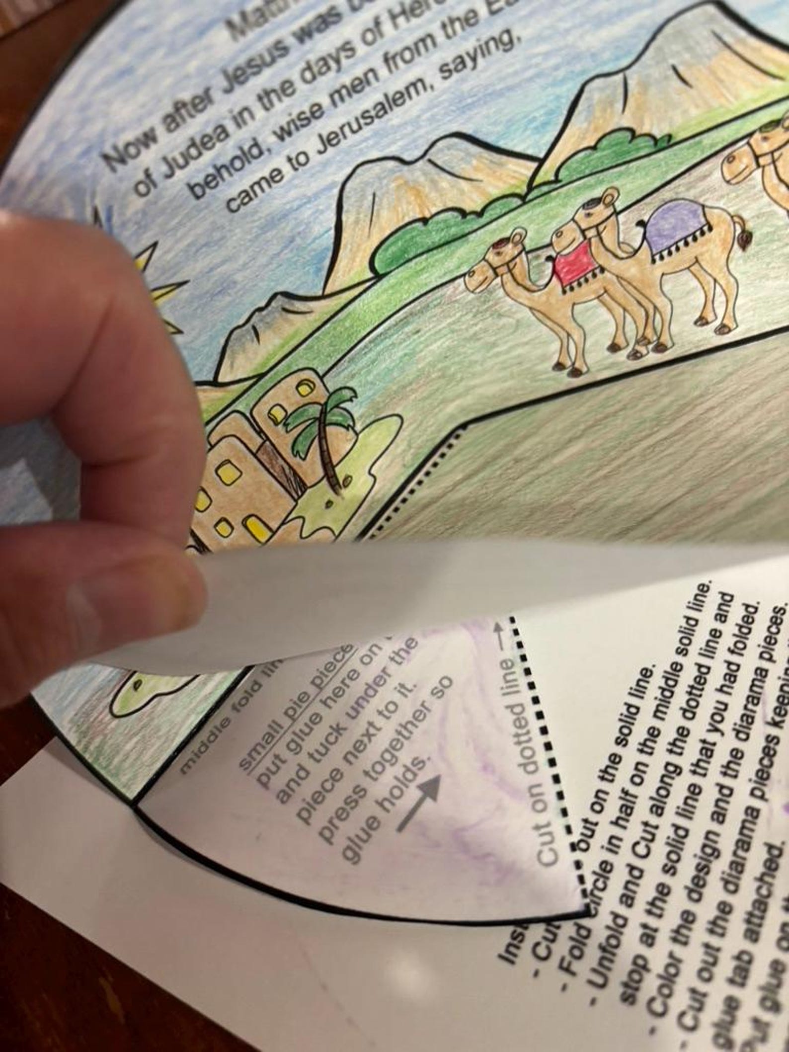 Three Kings Diorama Craft: Wise Men, Bible Memory Verse Coloring ...