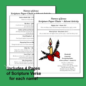 The Names of Jesus Paper Chain Craft | Christmas Decoration Doubles as ...