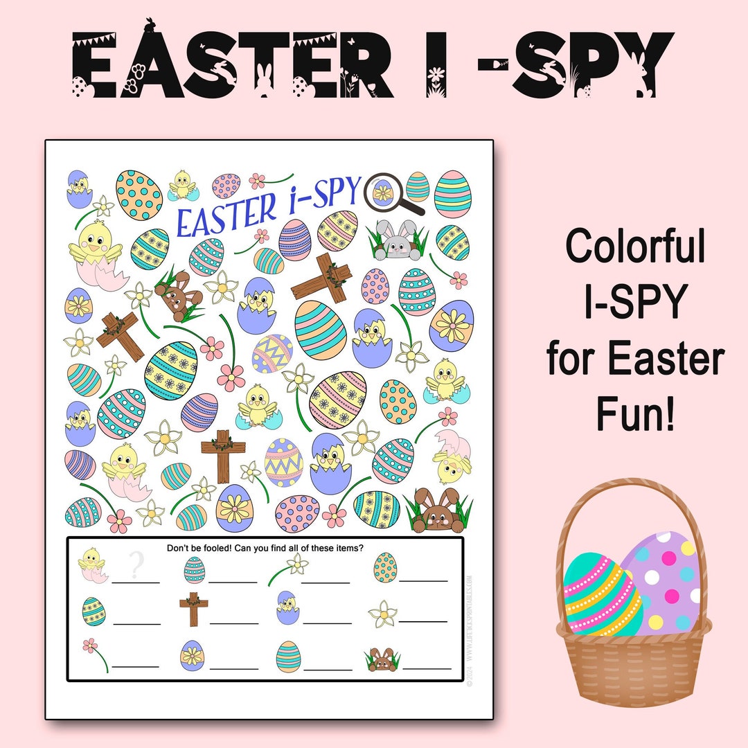 Easter I-SPY Game: Kids' Activity, Home or Church (PDF Download) - Etsy