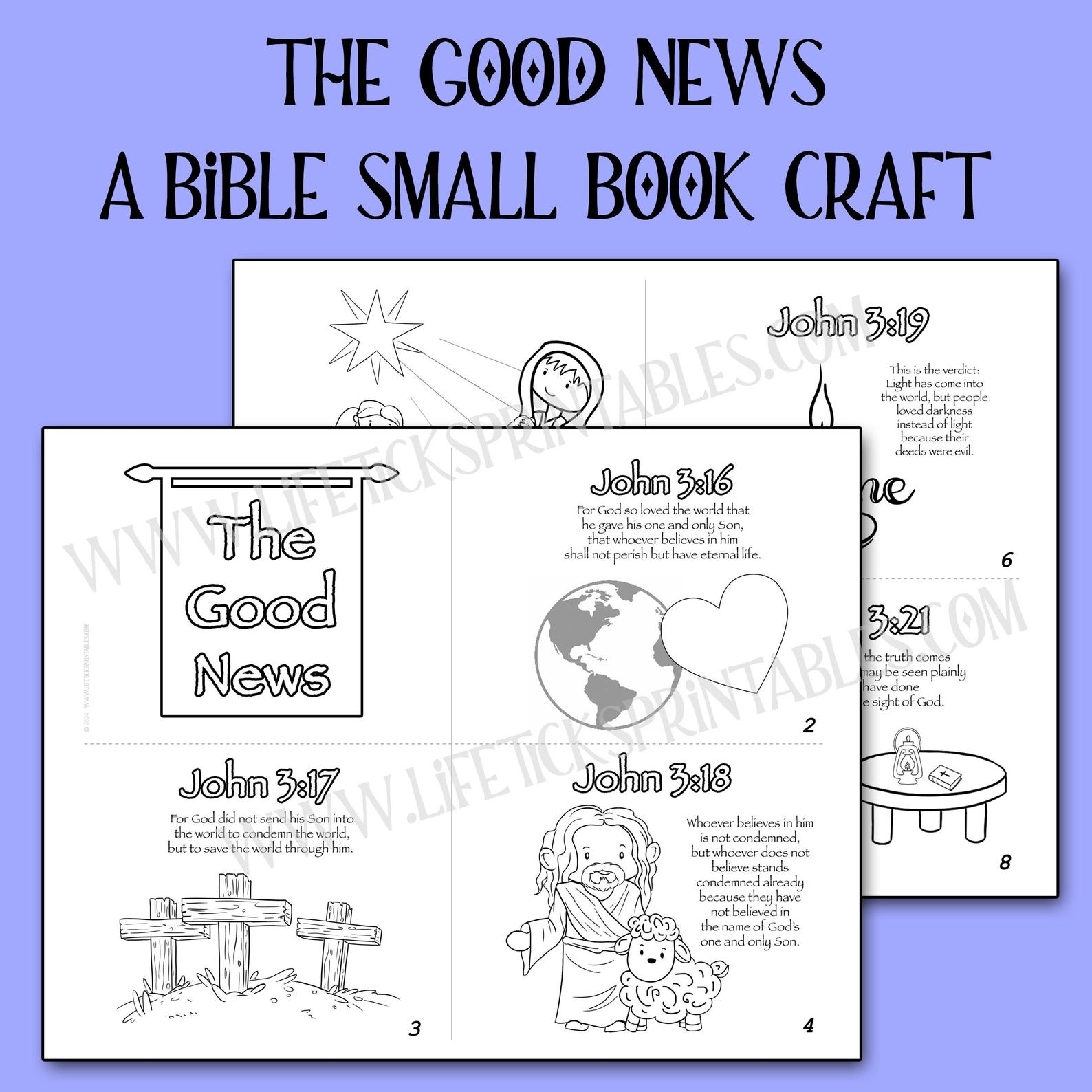 The Good News Small Book Craft | Christian Coloring Activity for Home ...