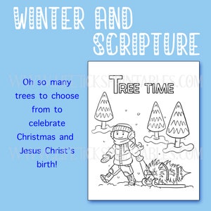 Winter and Scripture Coloring Pages | 5 Coloring Sheets With Bible ...