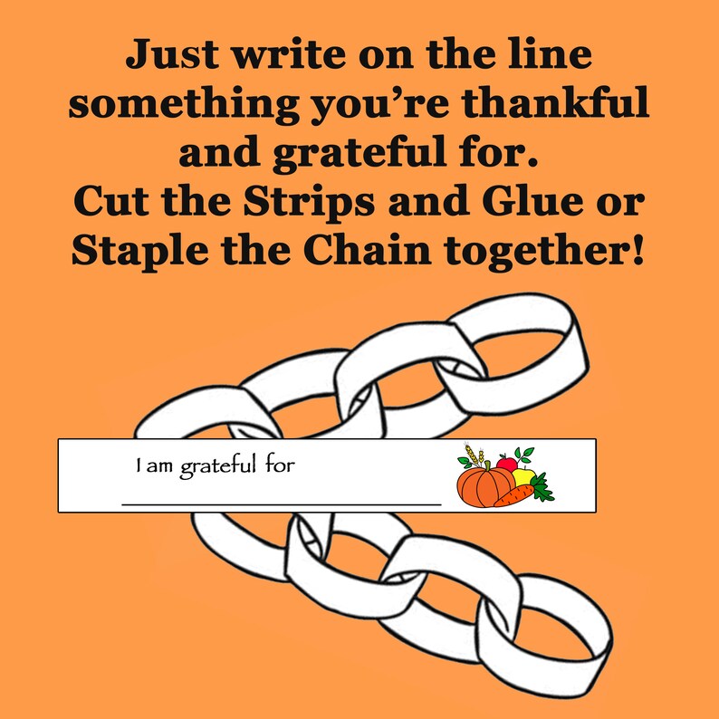 Autumn Thanksgiving Paper Chain Craft: Gratefulness Activity & Holiday ...
