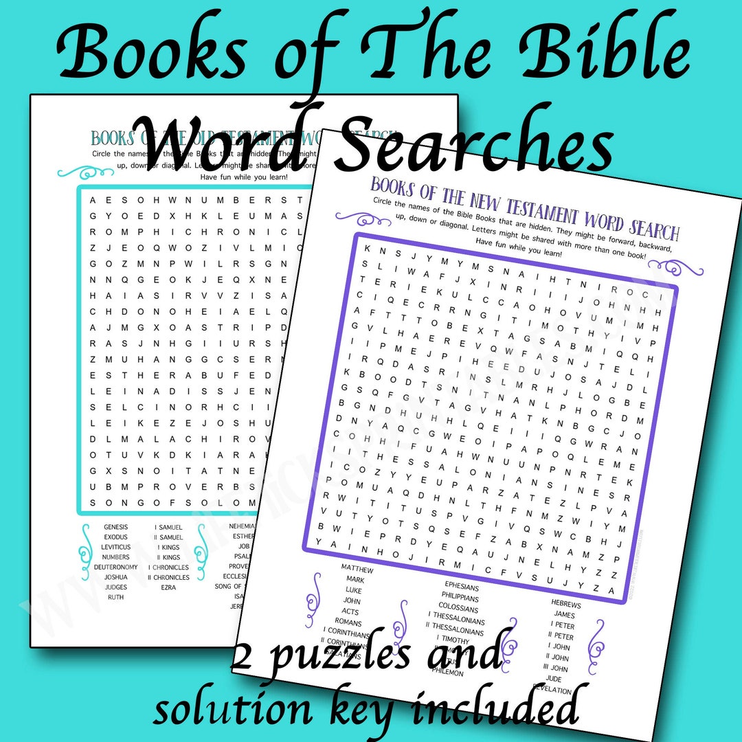 KJV Books of the Bible Word Search Puzzles: Old & New Testament ...