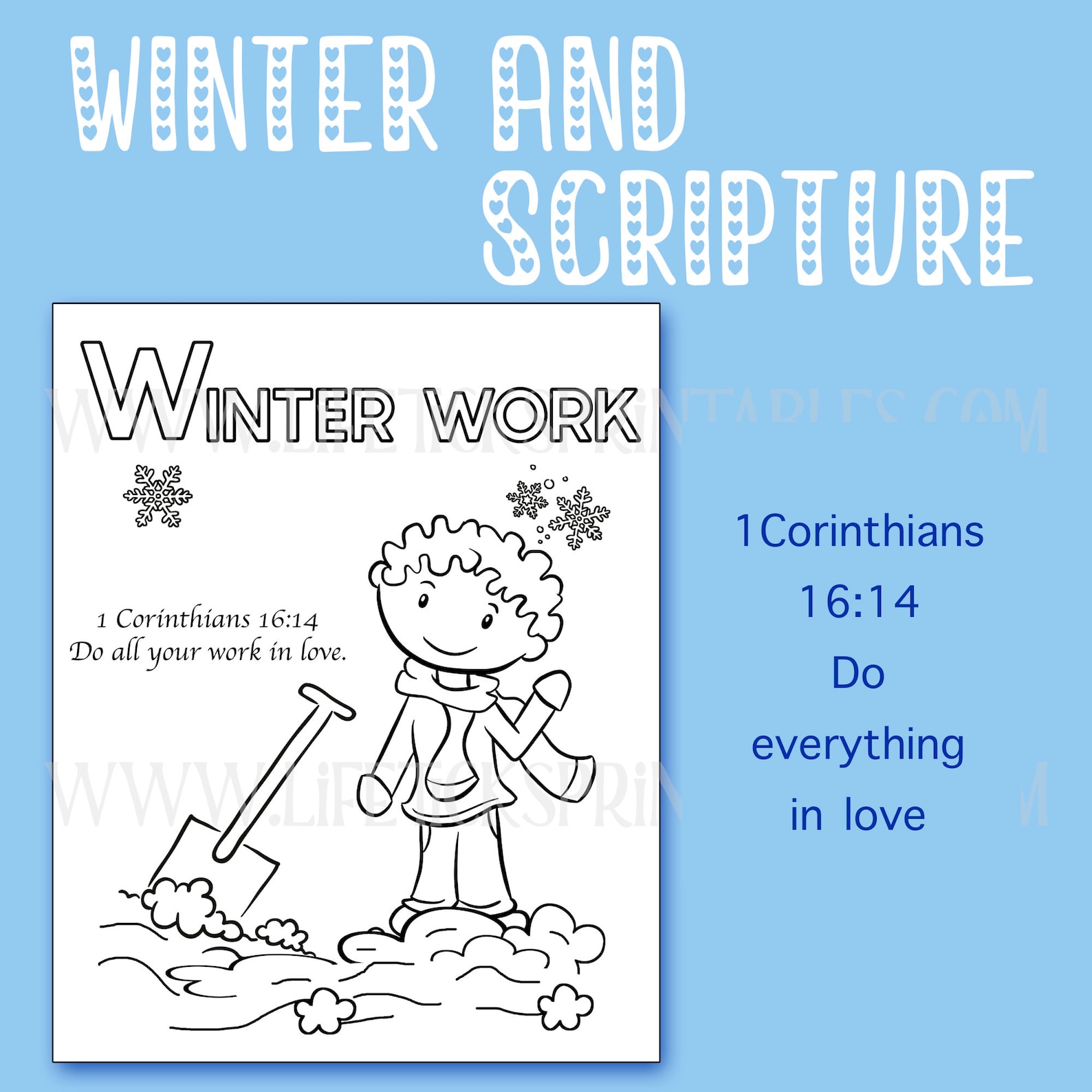 5 Winter Coloring Pages Coloring Sheets With Bible Memory Verses ...