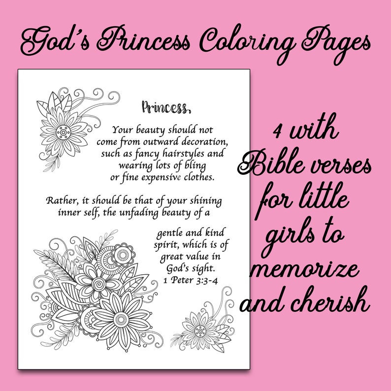 God's Princess Coloring Pages Because Every Little Girl Dreams of Being ...