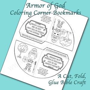 Armor of God Corner Bookmarks Coloring Activity | Ephesians 6 Christian ...