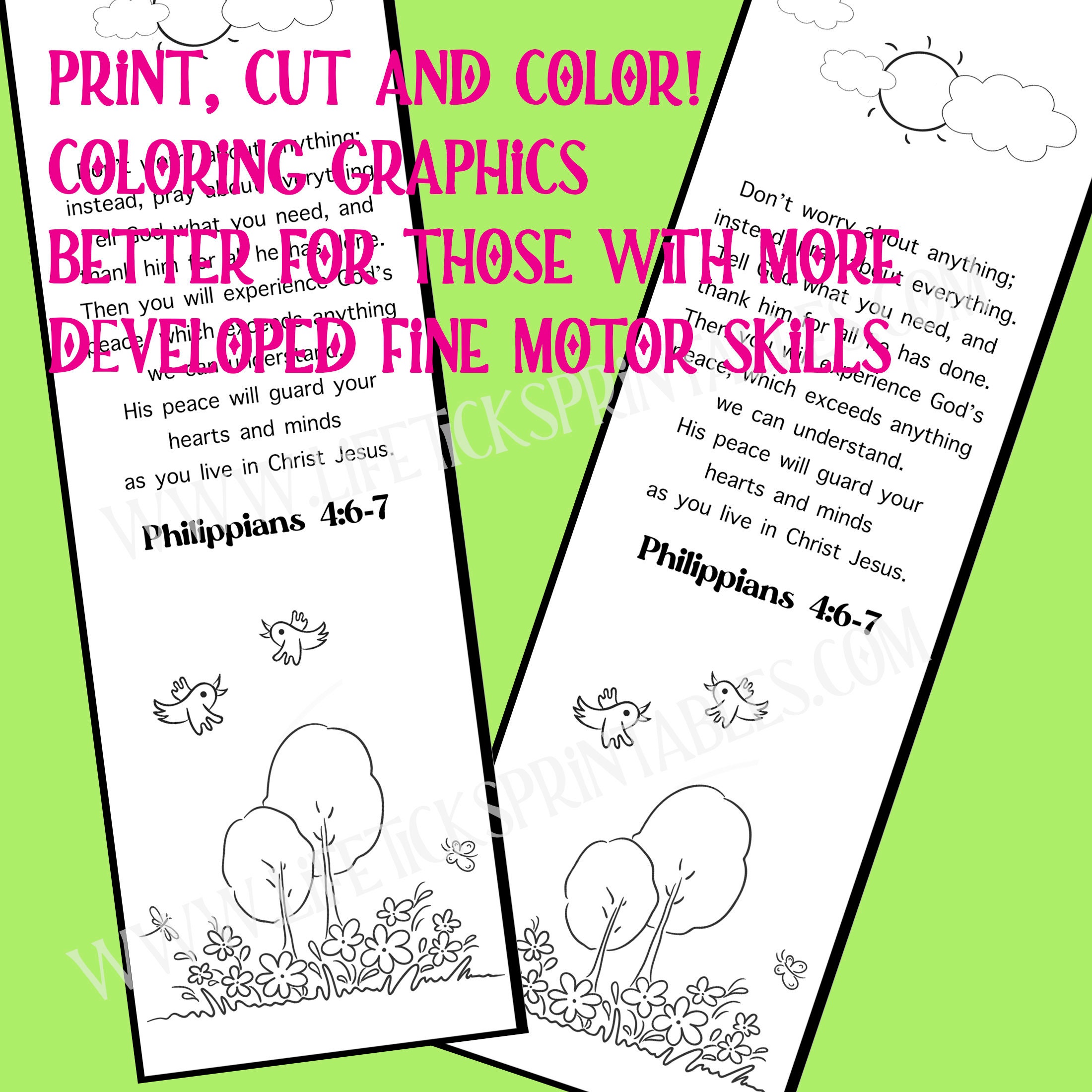 Philippians 4 6-7 Bookmark | Bible Verse Memorization | Home Church ...